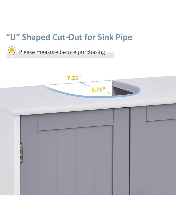 Simplie Fun Sink Storage Cabinet, Vanity Cabinet, U-Shape Under Sink ...