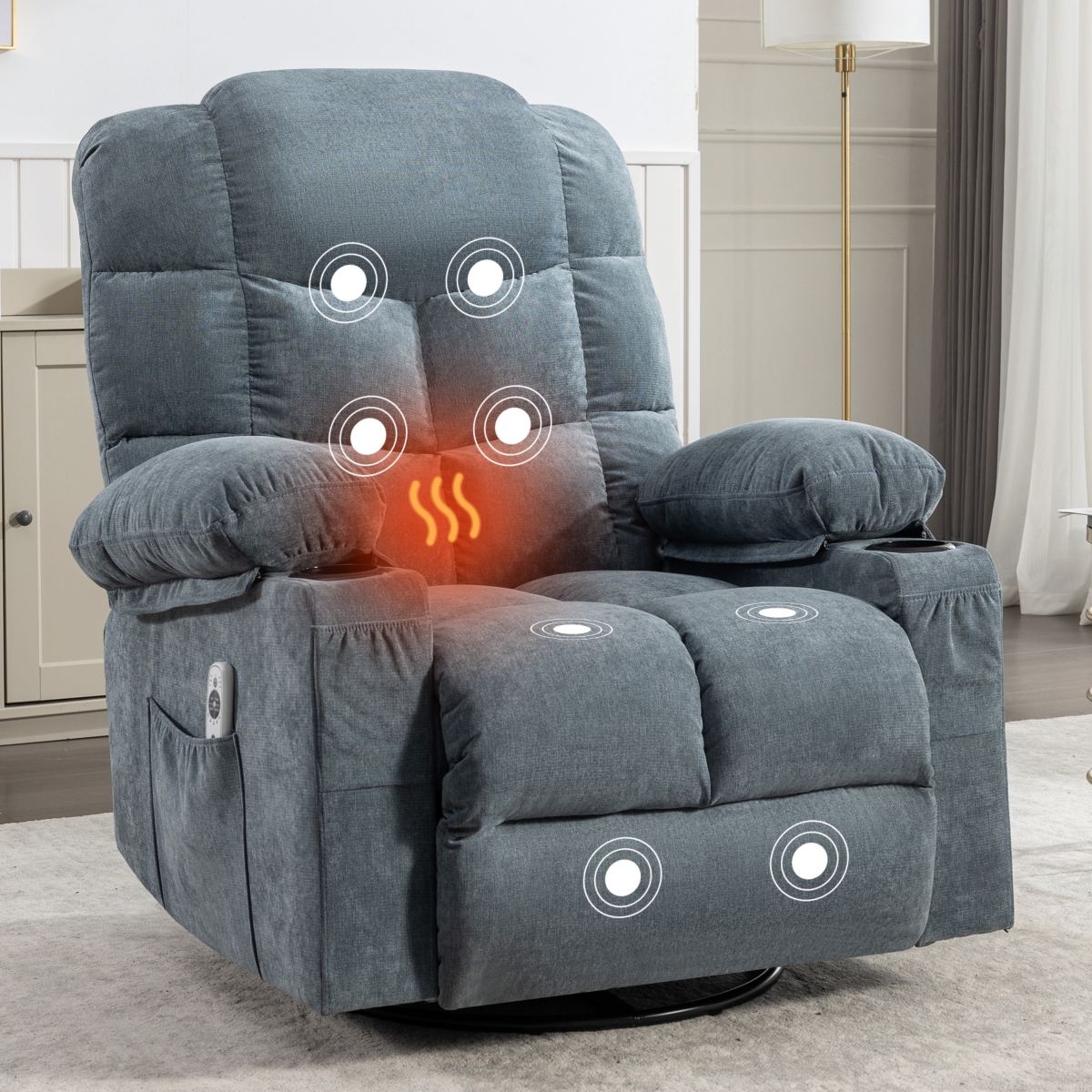 Click here for Streamdale Oversized Rocker Recliner with Massage... prices