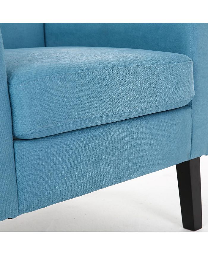 Simplie Fun Blue Upholstered Accent Chair for Living Room & Bedroom ...