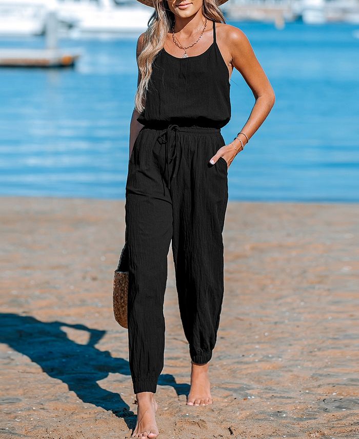 CUPSHE Women's Tapered Leg & Back Cut-Out Jumpsuit - Macy's