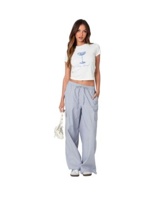 Edikted Women's Phoenix Linen Look Cargo Pants - Macy's