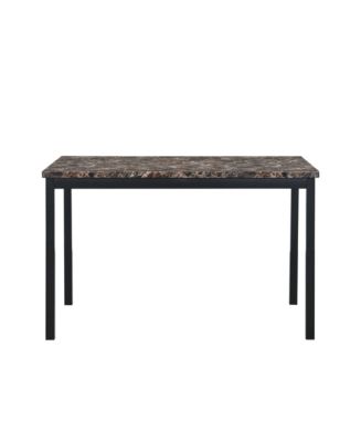 Simplie Fun Furniture 5 Piece Metal Dinette Set With Faux Marble Top ...