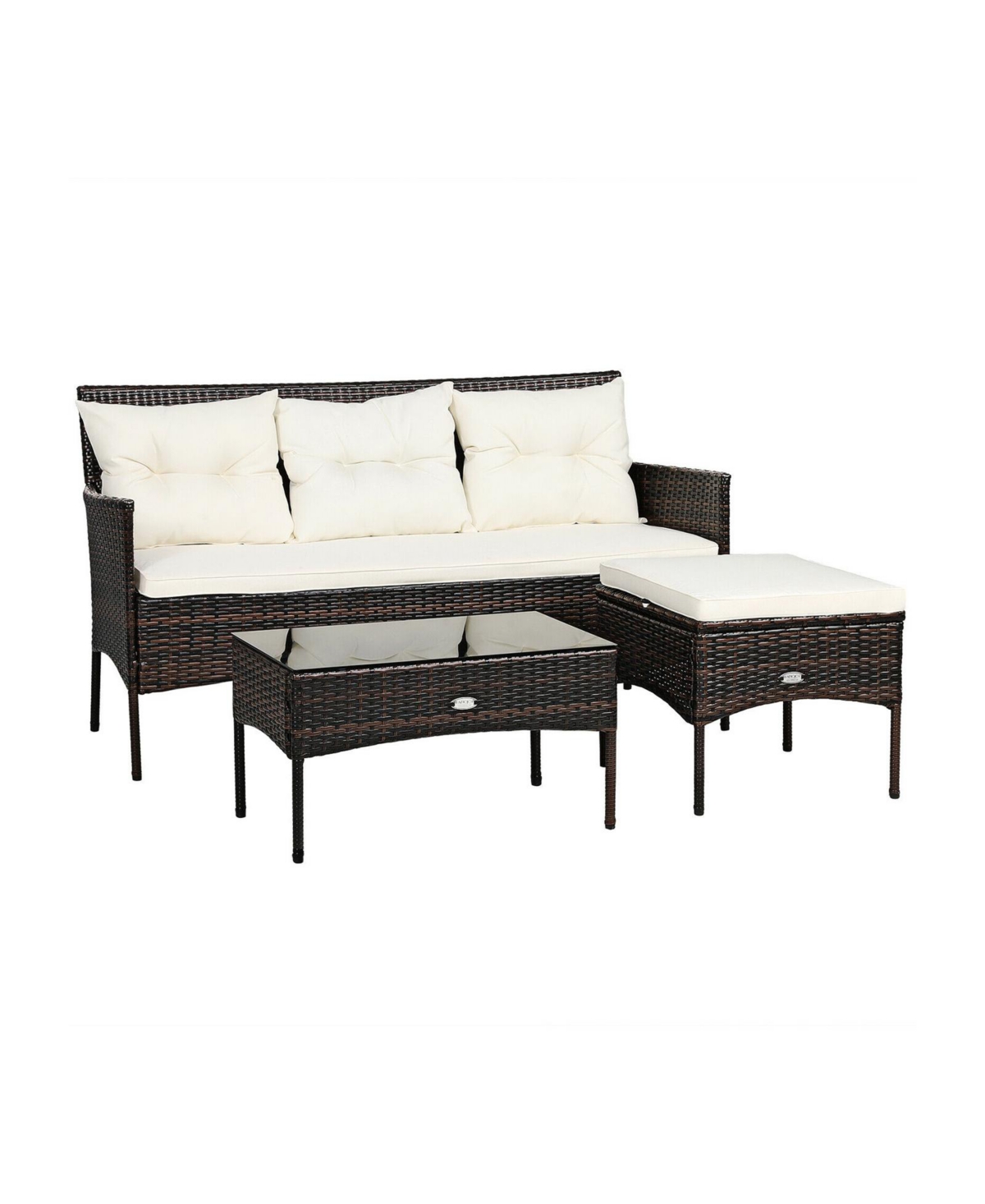 Click here for Sugift 3 Pieces Patio Furniture Conversation Sets... prices
