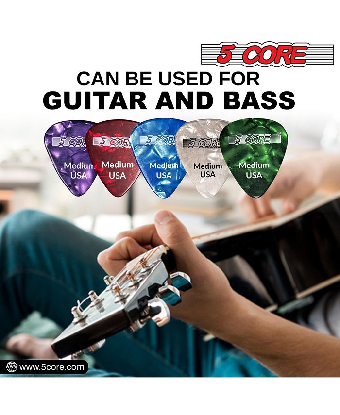 5 Core Guitar Picks 12 Piece 0.71mm Celluloid Medium Gauge Pick for ...