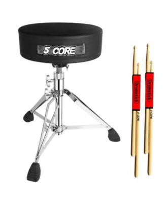 5 Core Drum Throne Padded Guitar Stool Swivel Height Adjustable ...