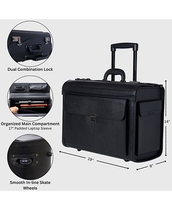 Alpine Swiss 19 Wheeled Briefcase Rolling Case Sales Sample Pilot ...