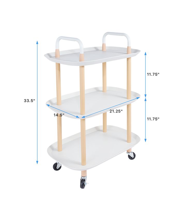 Simplie Fun 3-Tier Rolling Storage Utility Cart, Heavy Duty Craft Cart ...