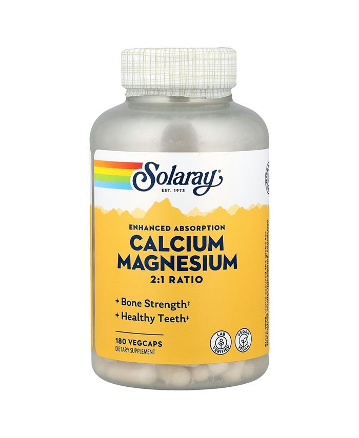 Solaray Calcium Magnesium 2:1 Ratio - 180 VegCaps - Macy's