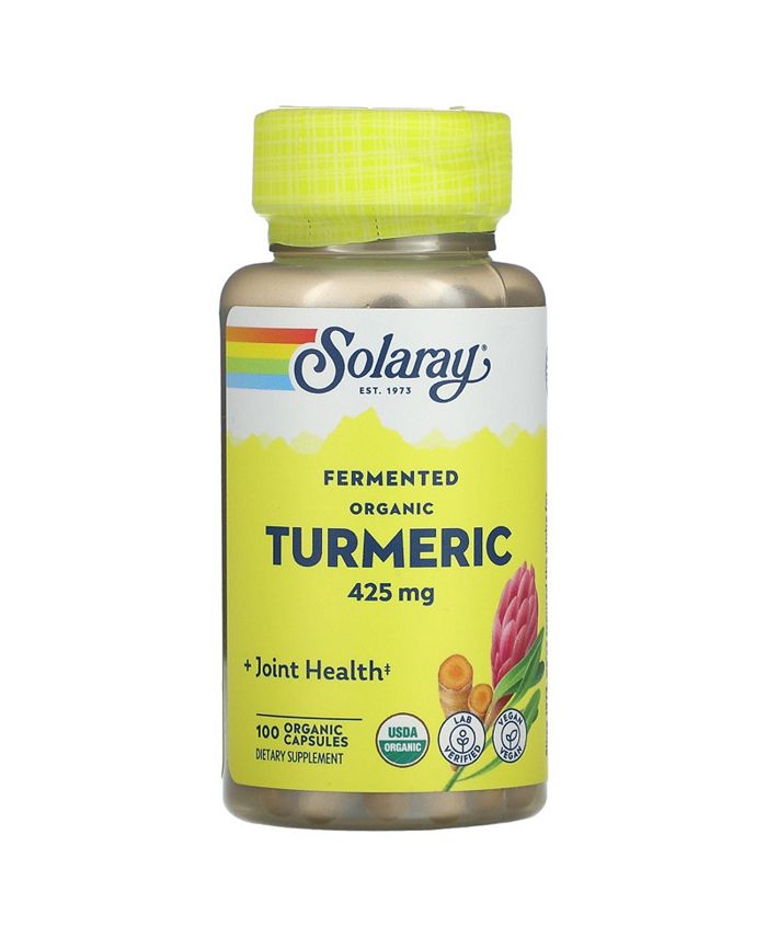 Solaray Fermented Organic Turmeric 425 mg - 100 Organic Capsules - Macy's