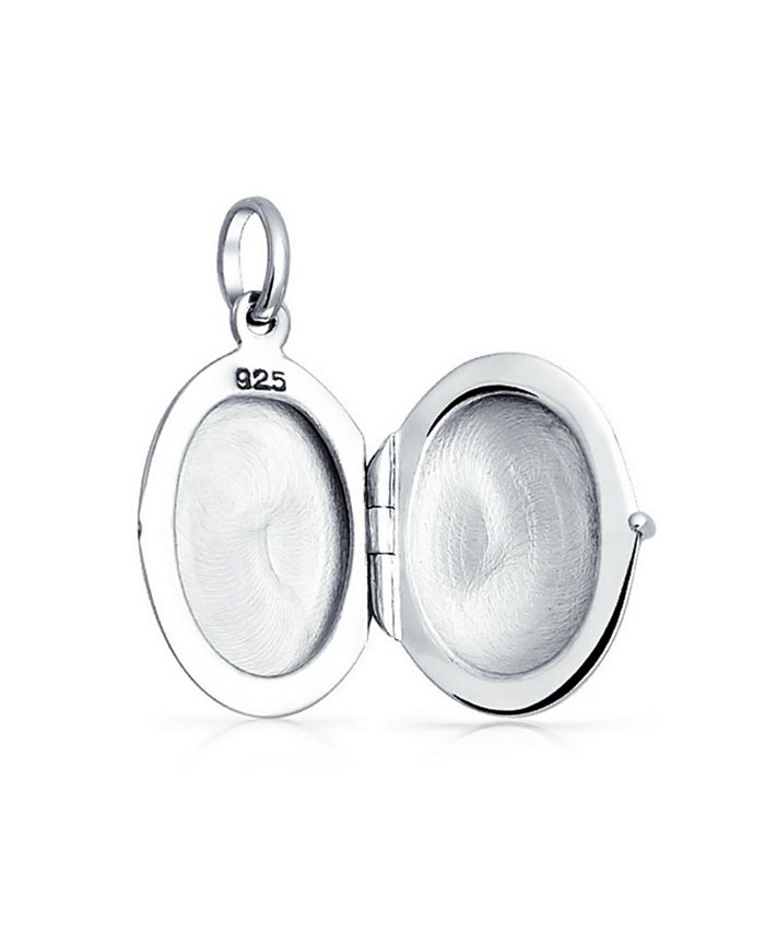 Bling Jewelry Simple Plain Flat Oval Photo Lockets For Women That Hold ...