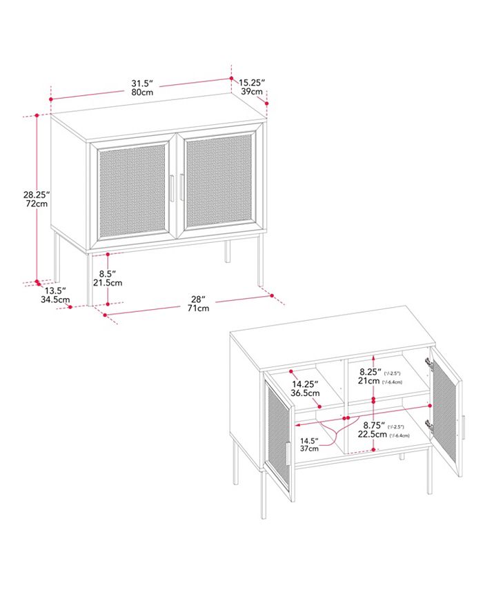 Amber & Emily 2 Door Sideboard Buffet Cabinet - Macy's