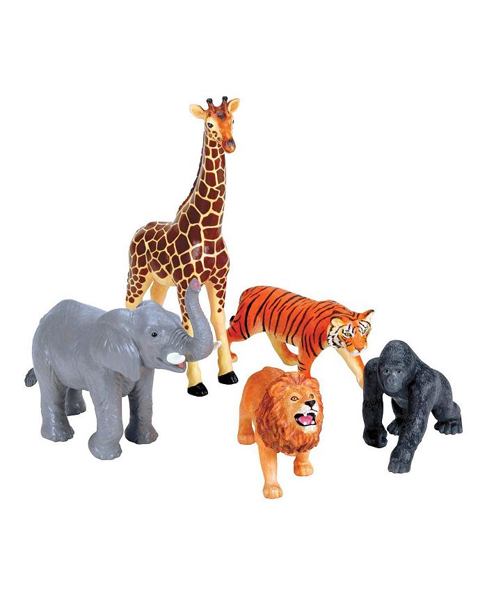 Kaplan Early Learning Company Jumbo Animals Set of 18 - Farm, Jungle ...