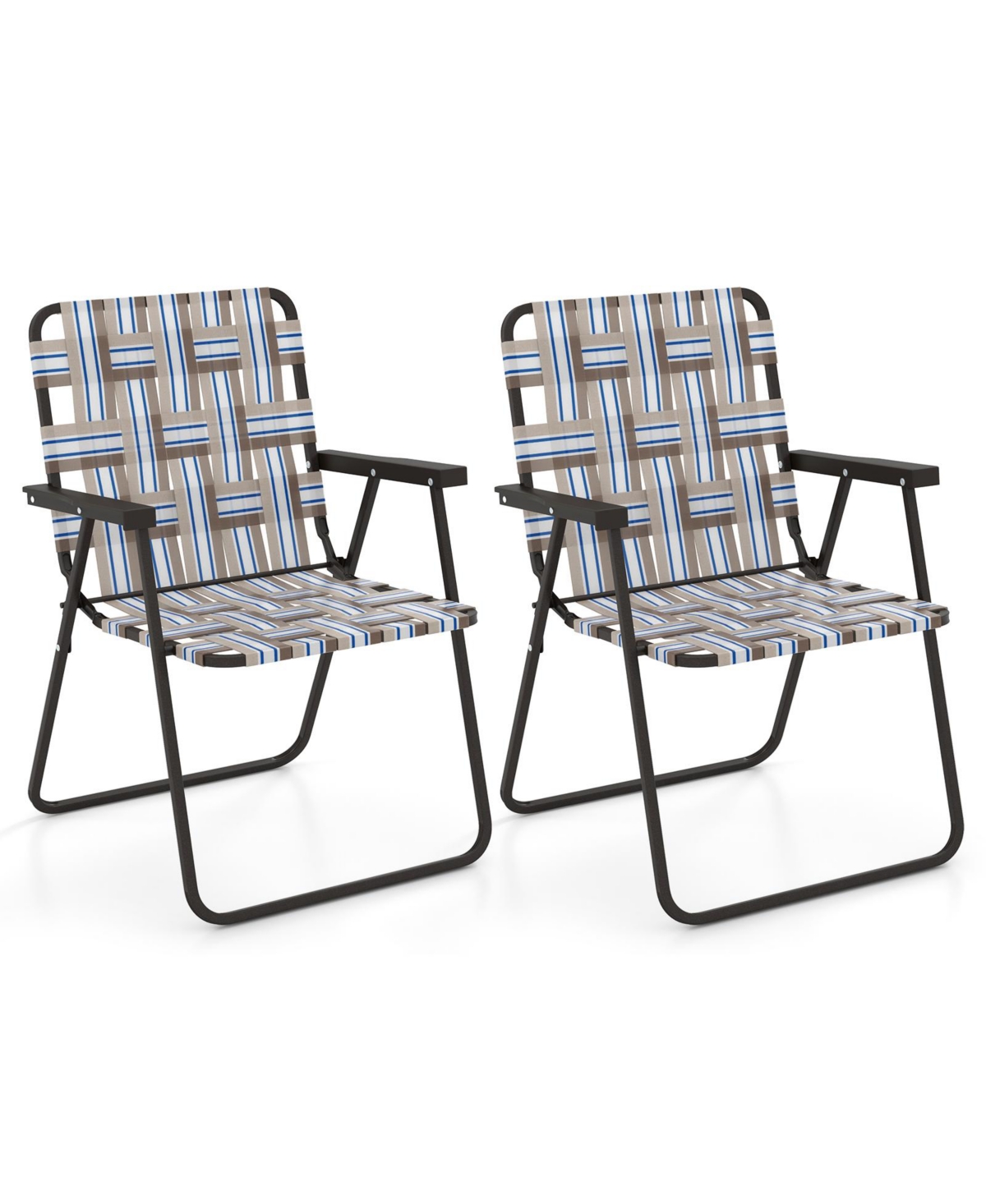 Click here for Slickblue 2 Pieces Folding Beach Chair Camping Law... prices