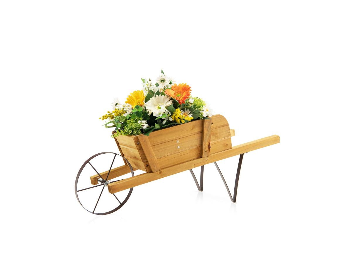 Click here for Slickblue Wooden Wagon Planter with 9 Magnetic Acc... prices