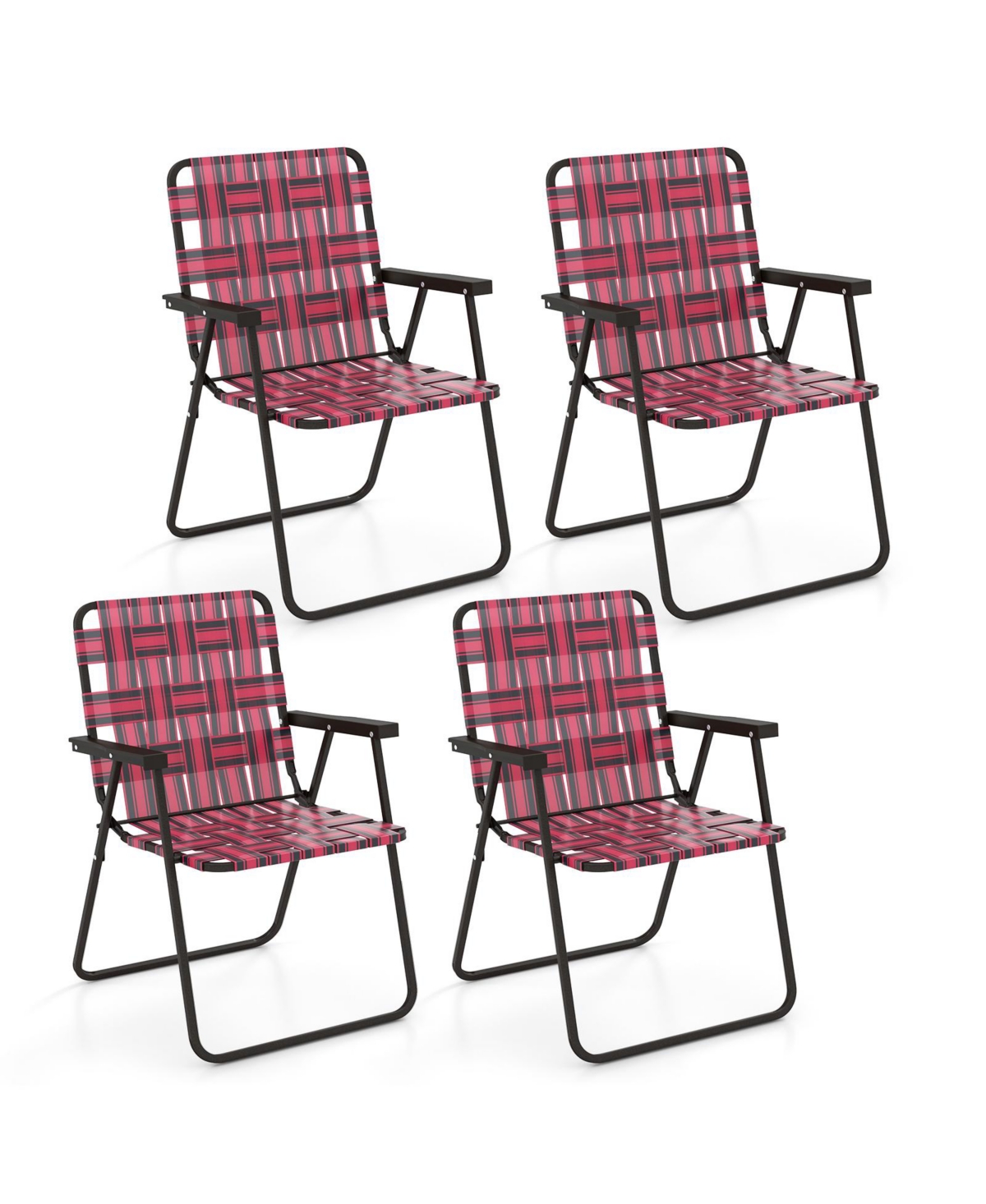 Click here for Slickblue 4 Pieces Folding Beach Chair Camping Law... prices