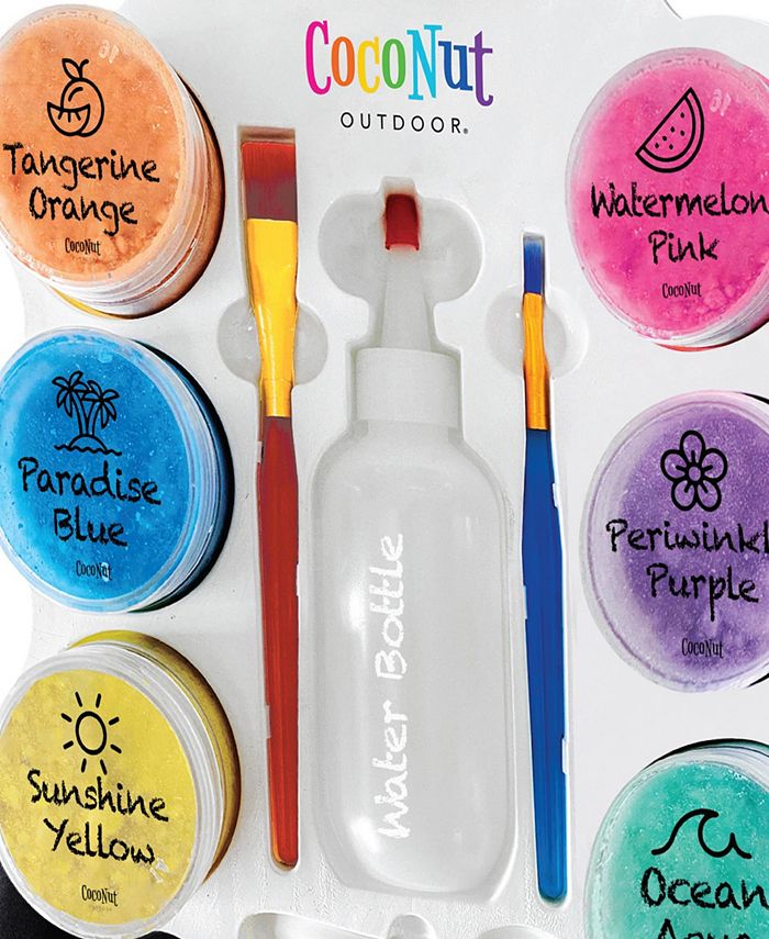 CocoNut Outdoor Chalk Paint Set DIY Sidewalk Chalk Kit 6pk Refill - Macy's