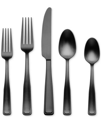 Oneida Reid Black 20-Pc. Flatware Set, Service for 4 - Macy's