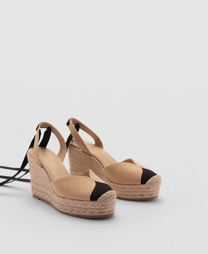 MANGO Women's Lace-Up Espadrilles - Macy's