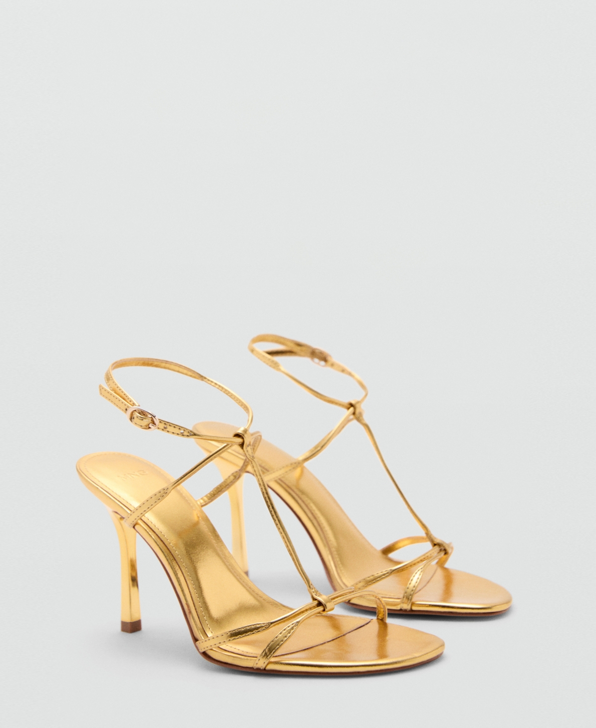 Click here for Mango Womens Metallic Strap Sandals - Gold prices