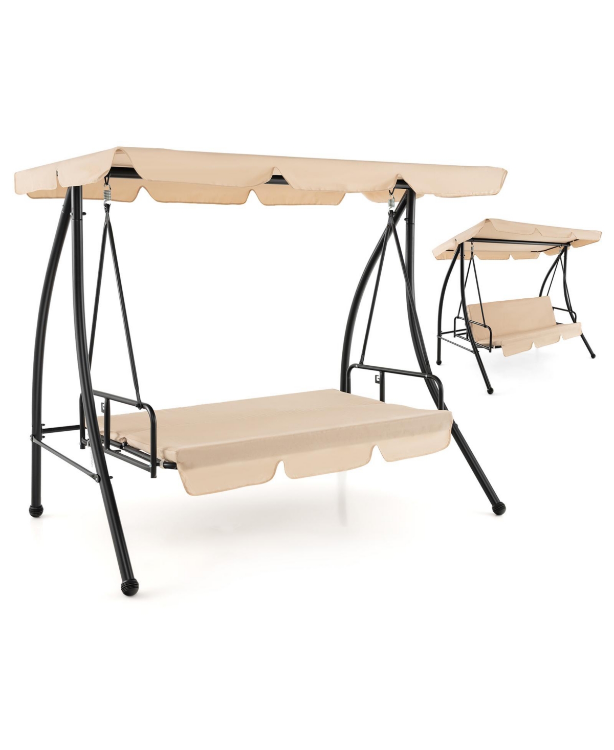 Click here for Slickblue 2-Seat Outdoor Convertible Swing Chair w... prices