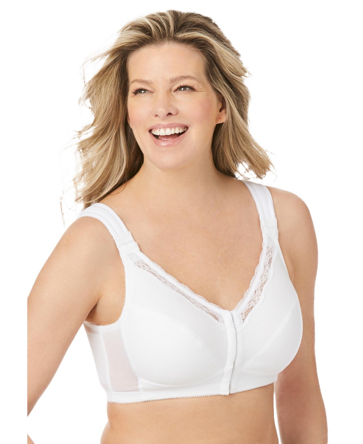 Click here for Comfort Choice Womens Front-Close Cotton Wireless... prices