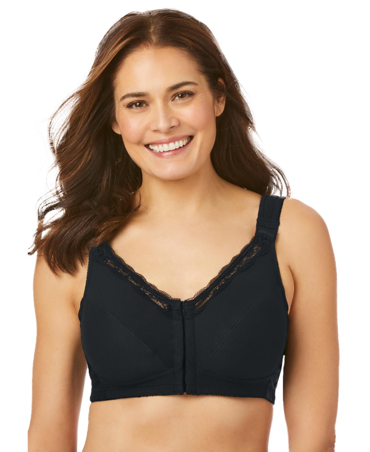 Click here for Comfort Choice Womens Front-Close Cotton Wireless... prices