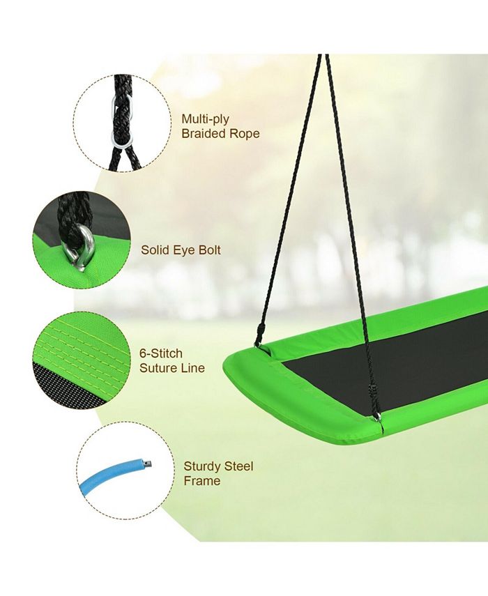 Slickblue Toddler 60 Inches Platform Tree Swing Outdoor with 2 Hanging ...