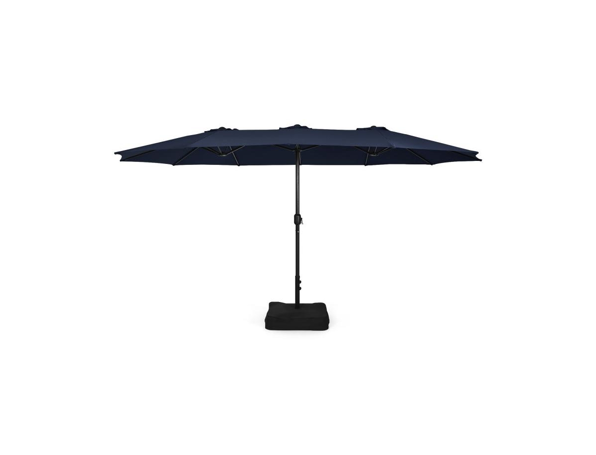 Click here for 15 Feet Double-Sided Twin Patio Umbrella with Cran... prices