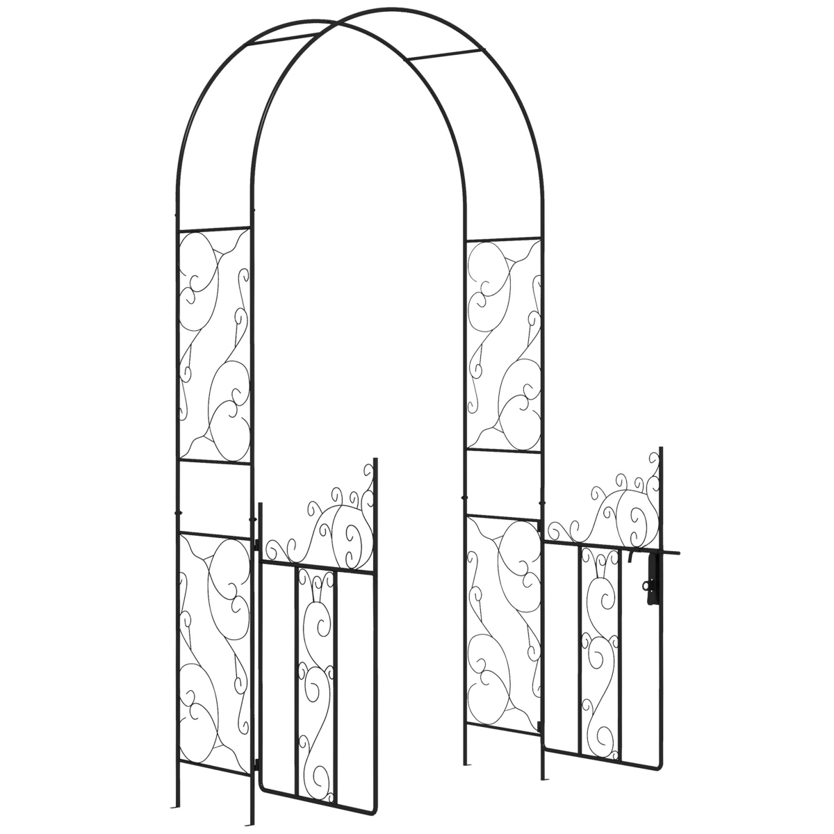 Click here for Elegant Metal Garden Arch with Gate for Gardening... prices
