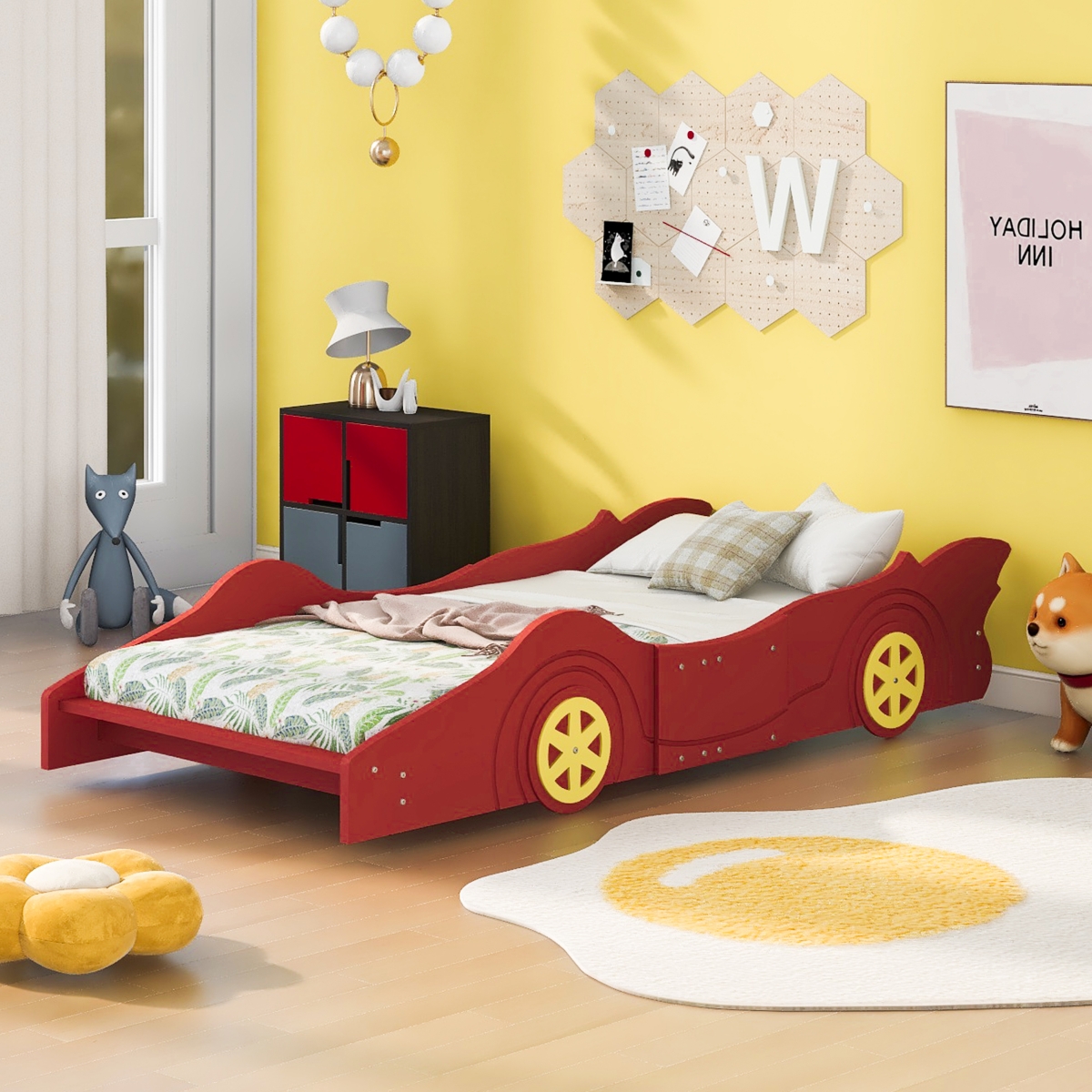 Click here for Streamdale Twin Size Race Car-Shaped Platform Bed... prices