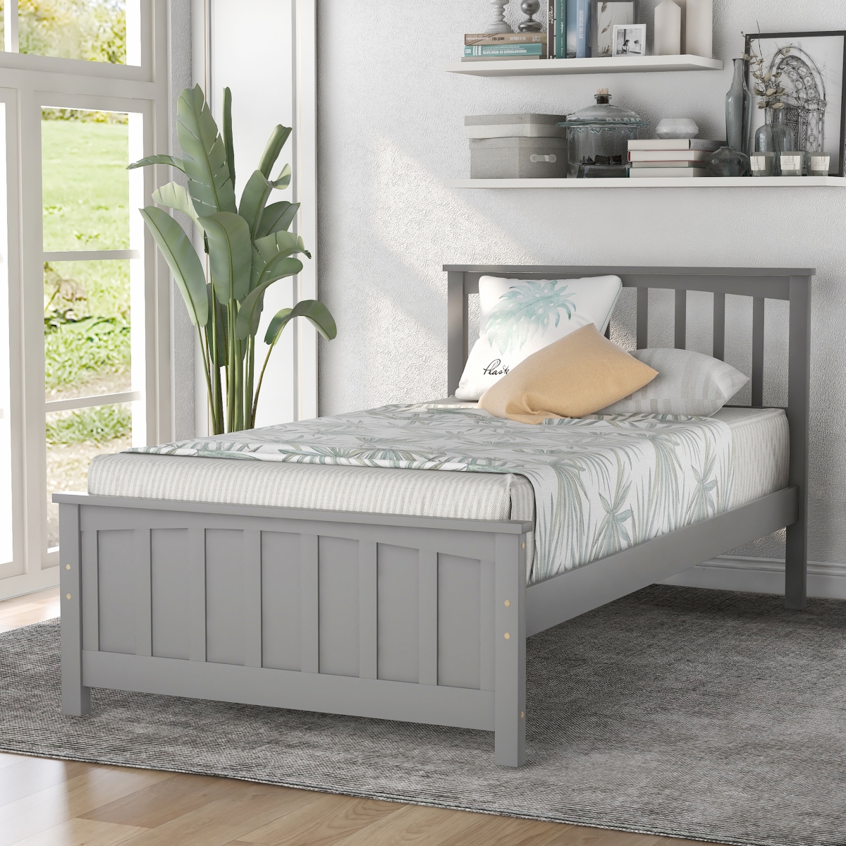 Click here for Streamdale Wood Platform Bed Twin Size Platform Be... prices