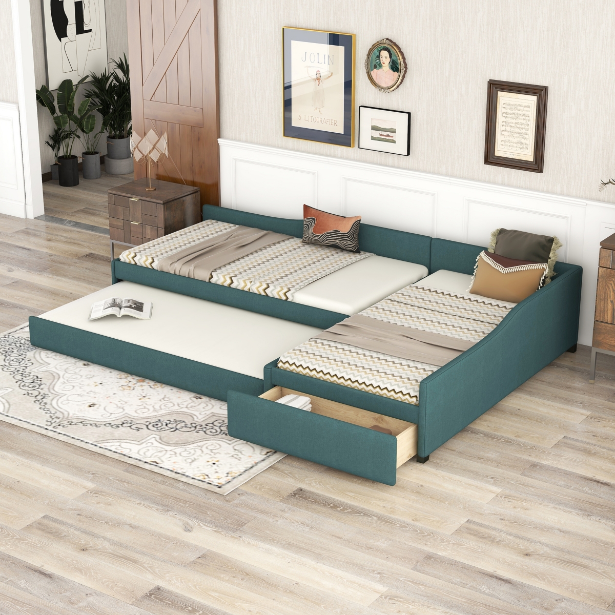 Click here for Streamdale Upholstered Double Twin Size Daybed Wit... prices