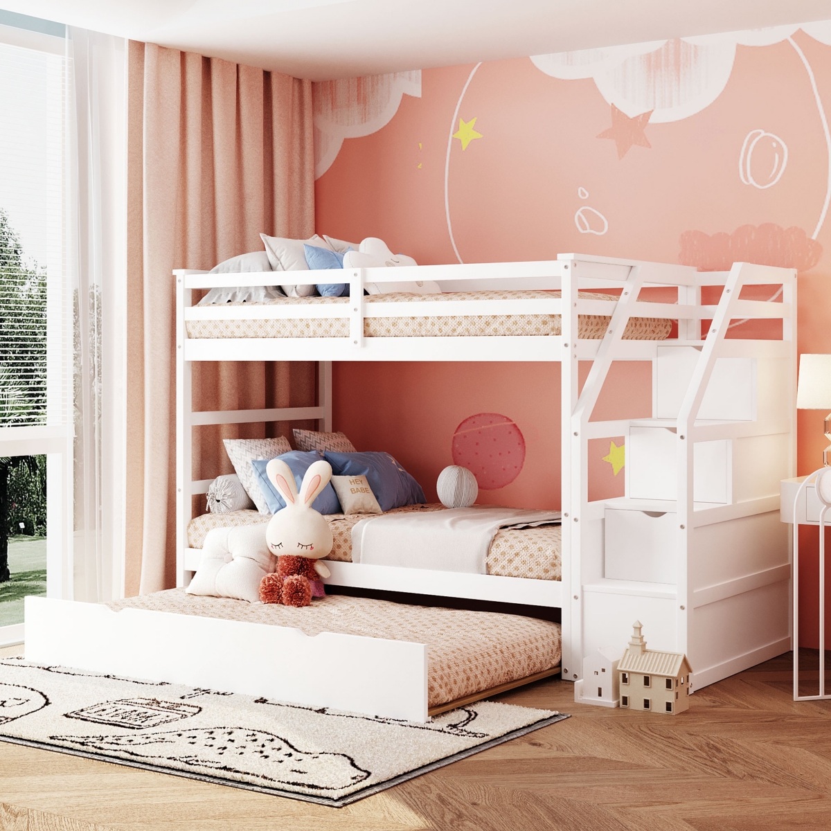 Click here for Streamdale Twin-Over-Twin Bunk Bed With Twin Size... prices