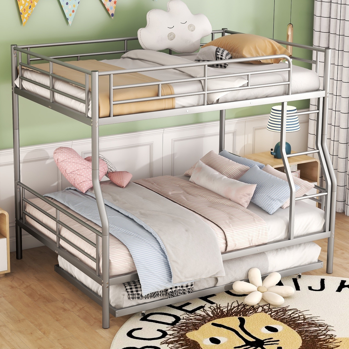Click here for Streamdale Full Xl Over Queen Metal Bunk Bed With... prices