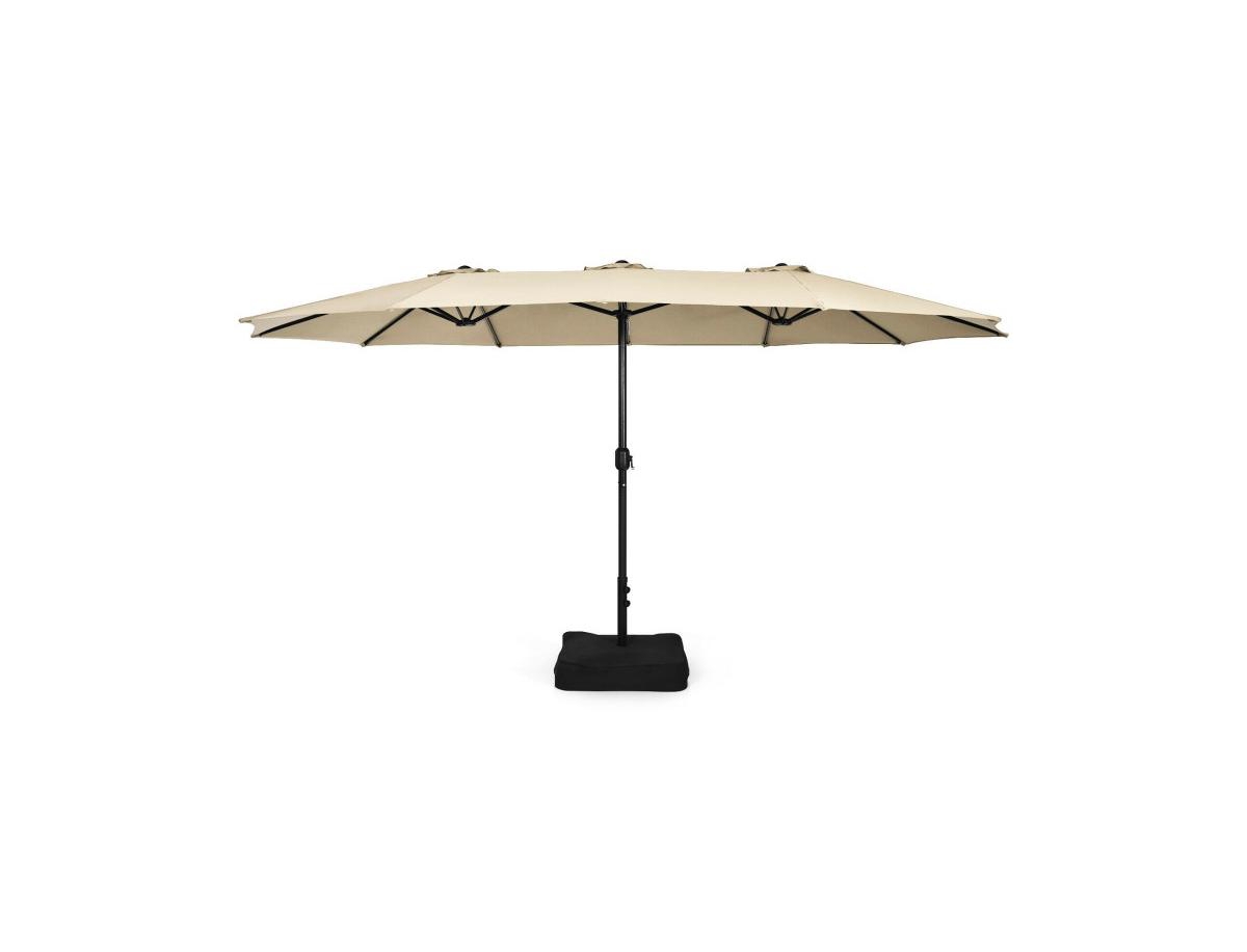 Click here for 15 Feet Double-Sided Twin Patio Umbrella with Cran... prices