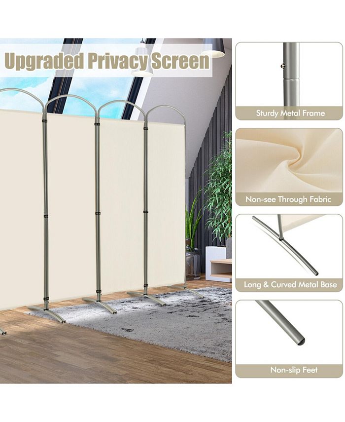 Slickblue 6 Feet 6-Panels Freestanding Folding Privacy Screen - Macy's