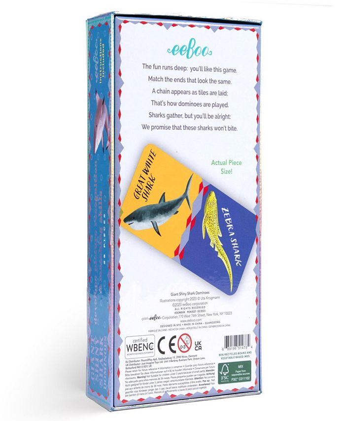 Eeboo Giant Shiny Shark Dominoes - Macy's