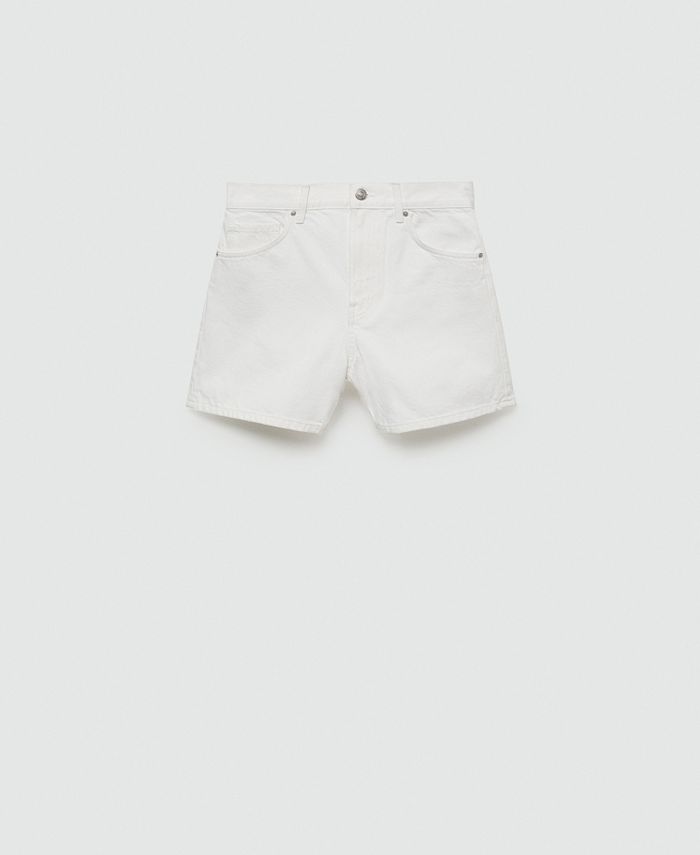 MANGO Women's High-Rise Denim Shorts - Macy's