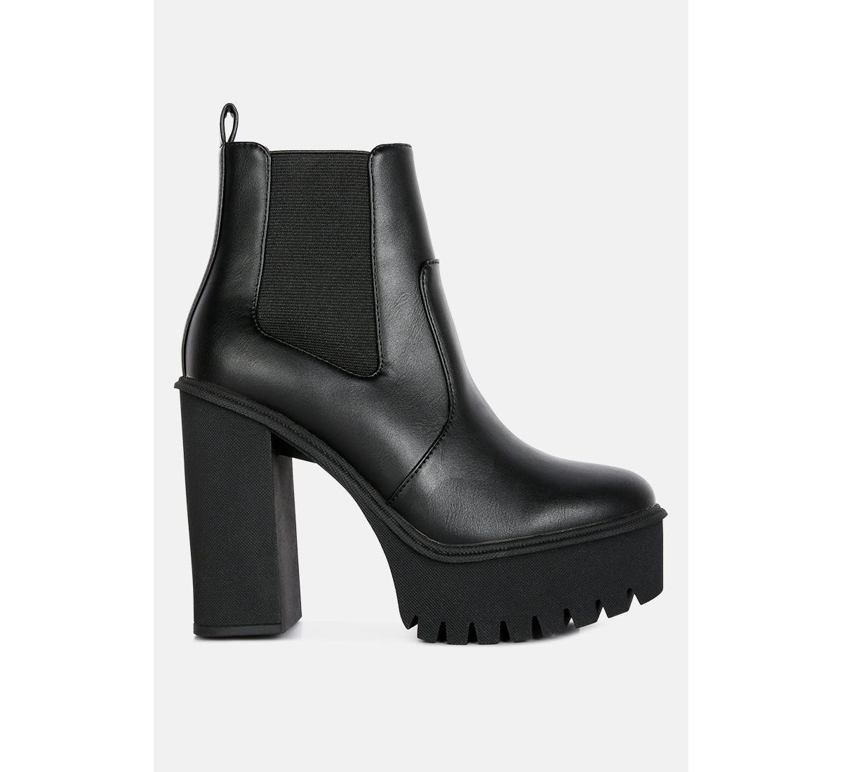 Click here for shasha high platform block heel chelsea boots - Bl... prices