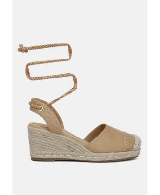 London Rag Aiden lace-up crochet espadrilles - Macy's
