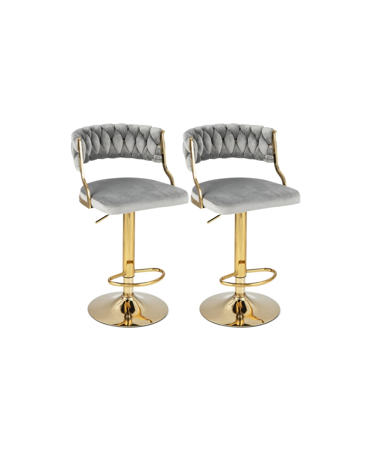 Click here for Swivel Barstool with Woven Back Set of 2 for Kitch... prices