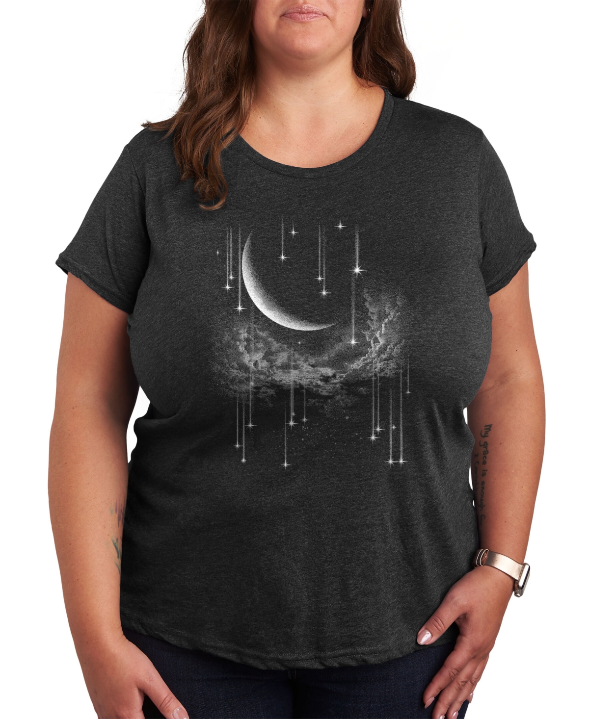 Click here for Hybrid Apparel Falling Stars Plus Size Graphic T-S... prices