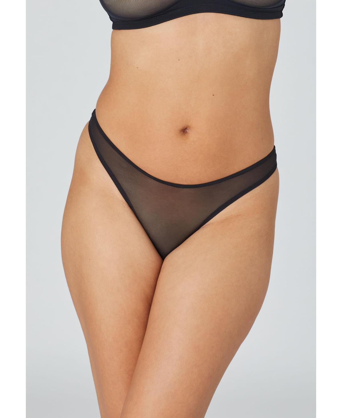 Click here for Cuup Plus Size The Thong - Mesh - Black prices