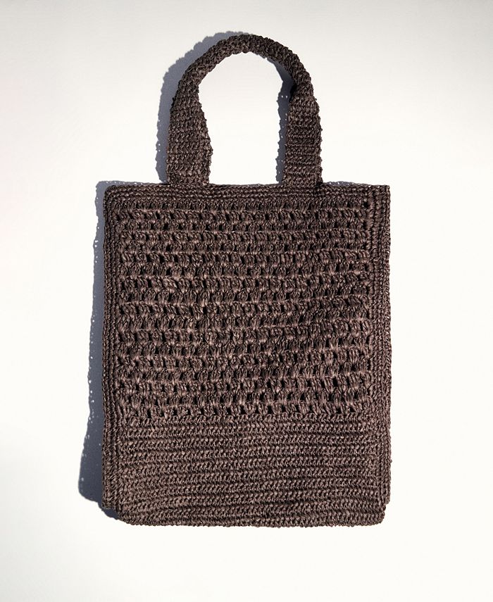 MANGO Women's Natural Fiber Shopper Bag - Macy's