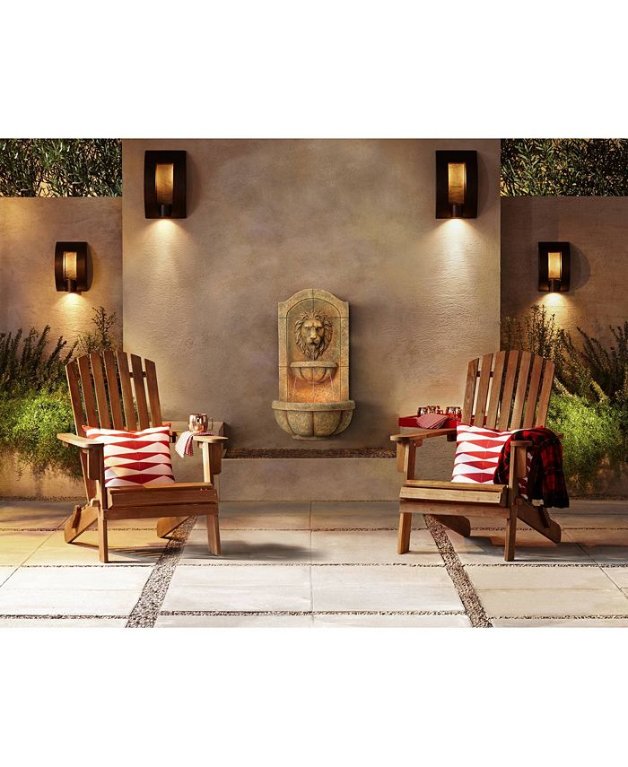 Franklin Iron Works Framed Slate 16" High Modern Outdoor Wall Light ...