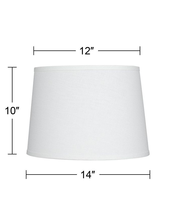 Springcrest Hardback Tapered Drum Lamp Shade White Medium 12" Top x 14 ...