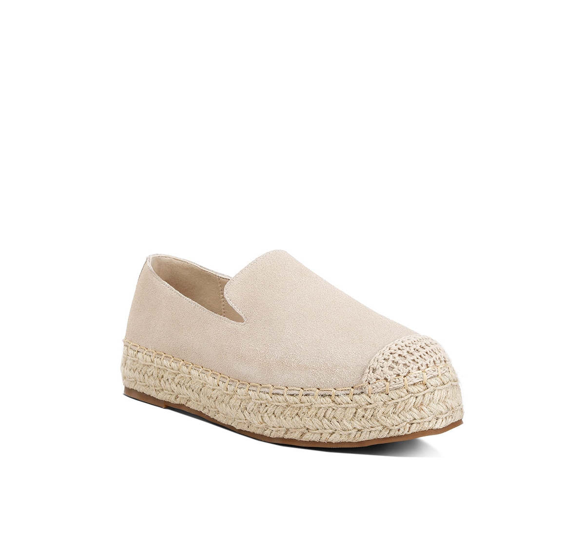 Click here for Ellerie suede flatform heel espadrilles - Beige prices