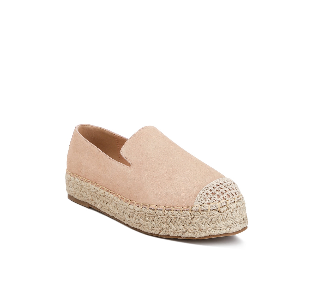 Click here for Ellerie suede flatform heel espadrilles - Blush prices