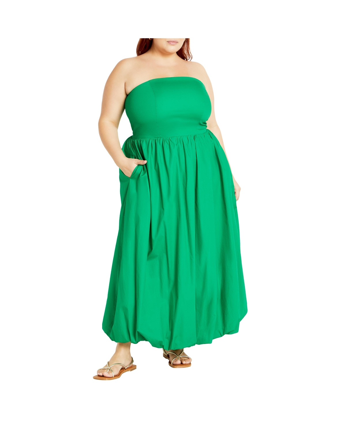 Click here for City Chic Womens Alina Maxi Dress - Bright green prices