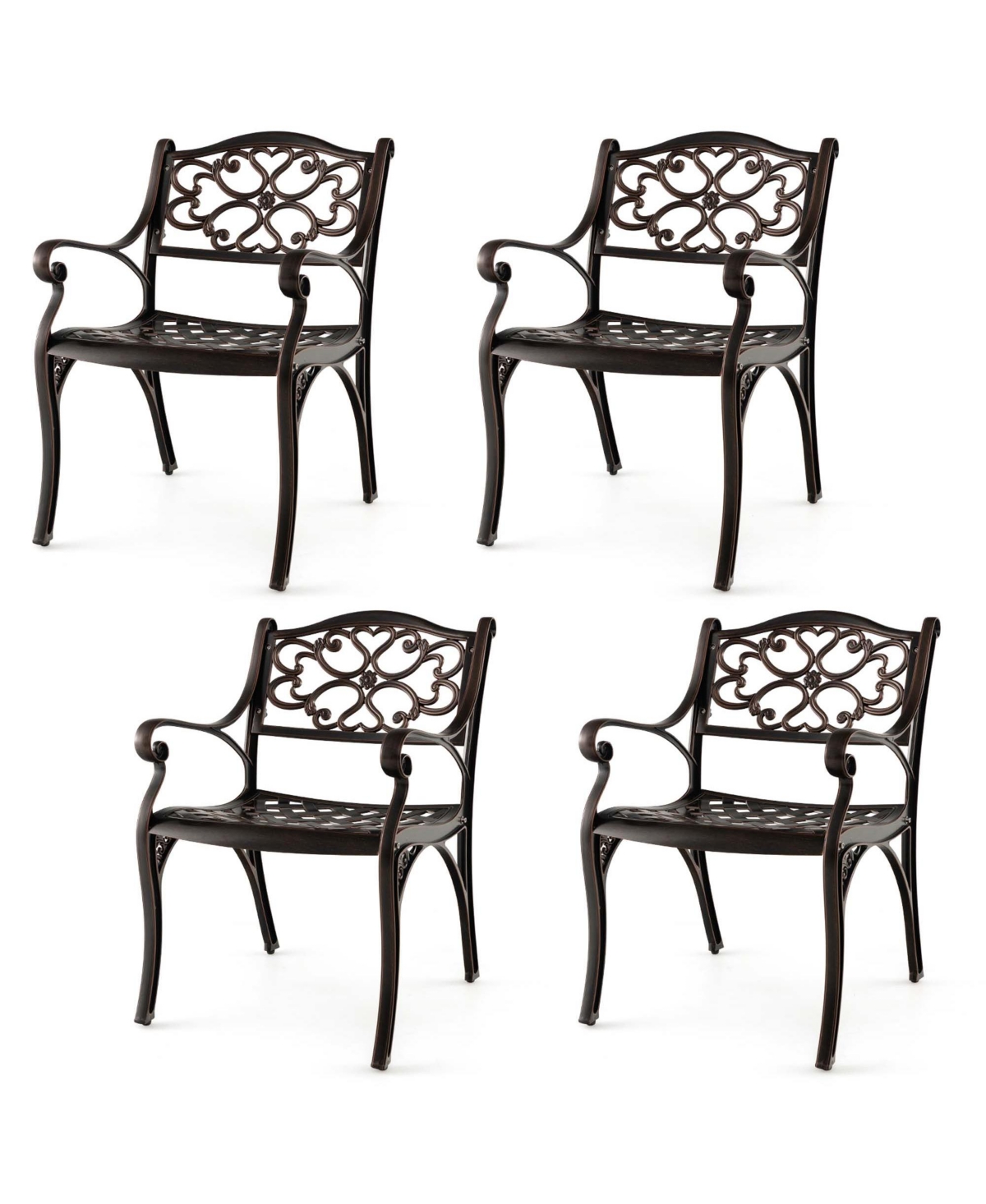 Click here for Costway Cast Aluminum Patio Chairs Outdoor Dining... prices